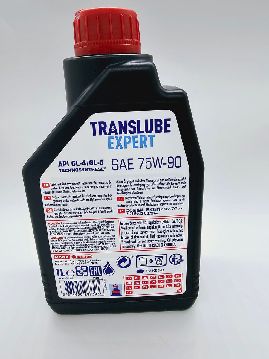 MOTUL TRANSLUBE EXPERT 75W90 1 LITRE MARINE LOWER GEAR OIL – SSI Marine