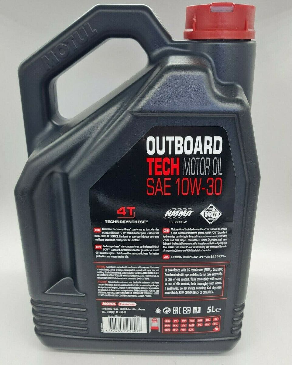 Motul Marine Outboard Tech 10W30 4 Stroke Mariner Outboard Oil 5 L – SSI Marine