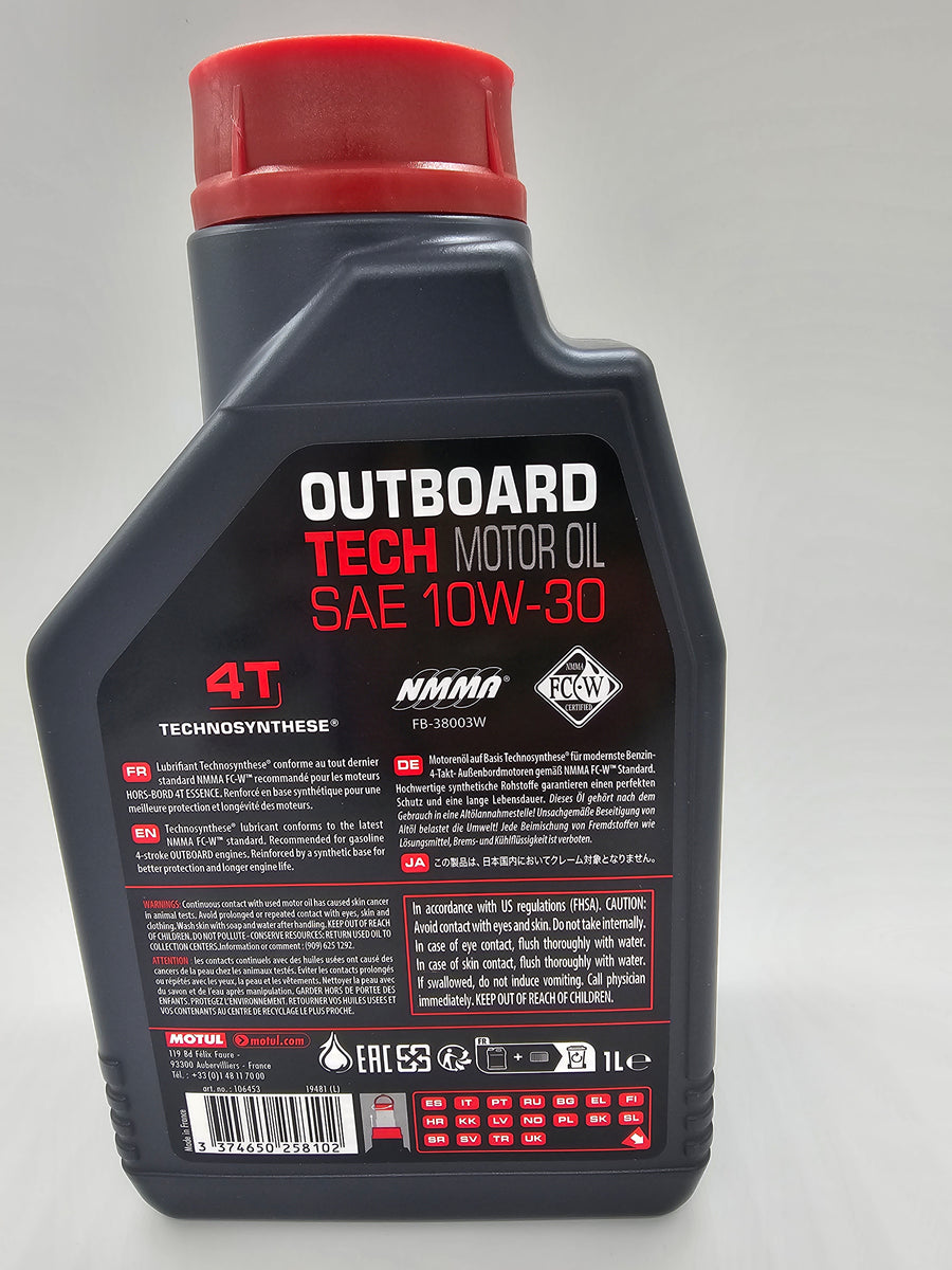 Motul Marine Outboard Tech 4 Stroke 10w-30 Engine Oil. 1L Bottle. – SSI ...