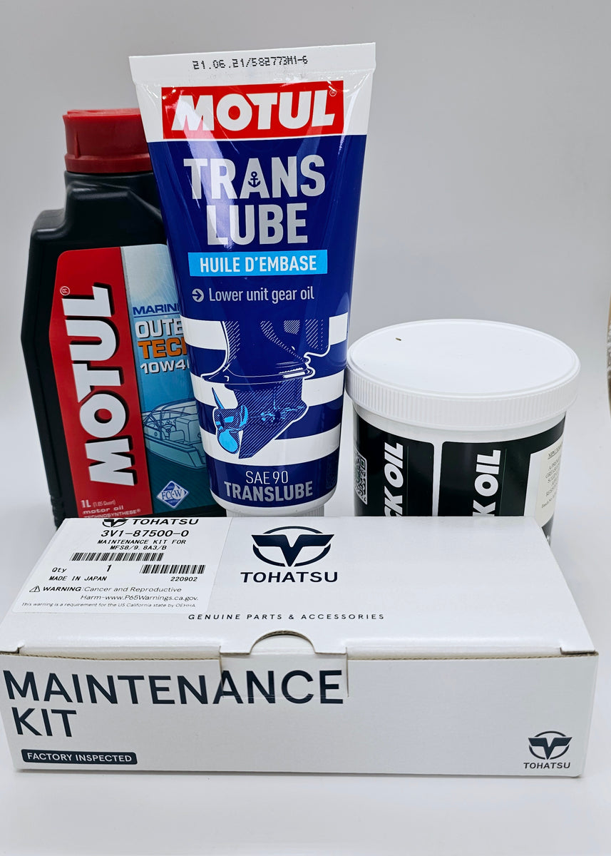 8 HP 9.8 HP 4Stroke MFS8 MFS9.8 Tohatsu Outboard Service Kit Oil Greas ...