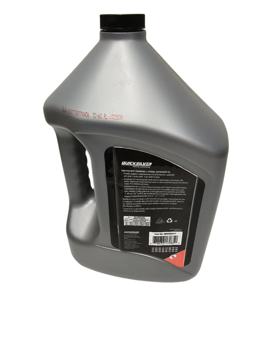 Mercury Mariner Quicksilver 4L Premium 2-Stroke Outboard Engine Oil 92 ...