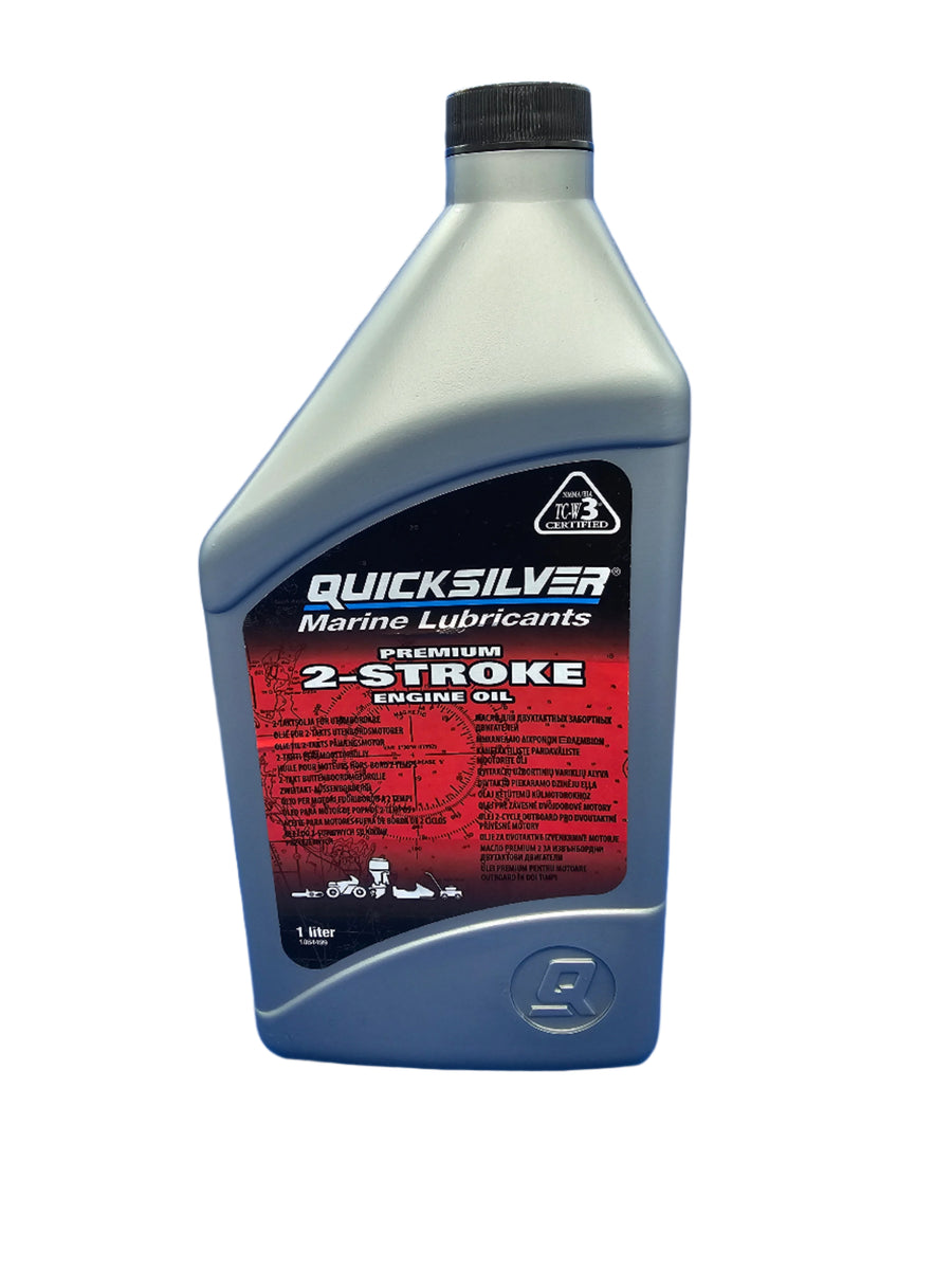Quicksilver Premium 2-Cycle Outboard Oil - 1Ltr - 2 stroke - 92-858021 ...