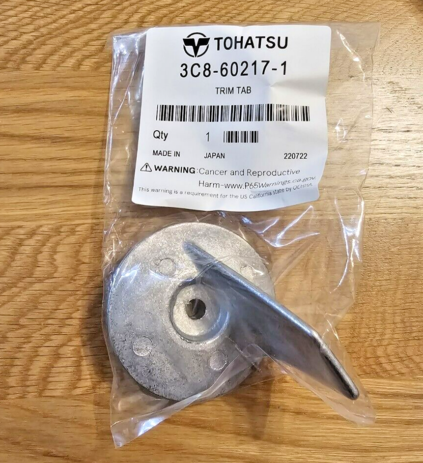Tohatsu Outboard Trim Tab Anode 25 hp 30 hp 4 stroke 3C8-60217-1 MFS25 ...