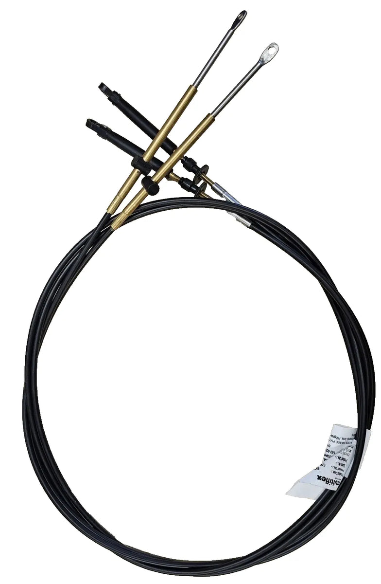 2x 19 ft Gear/Throttle Control Cables C14 for Johnson Evinrude OMC Out ...