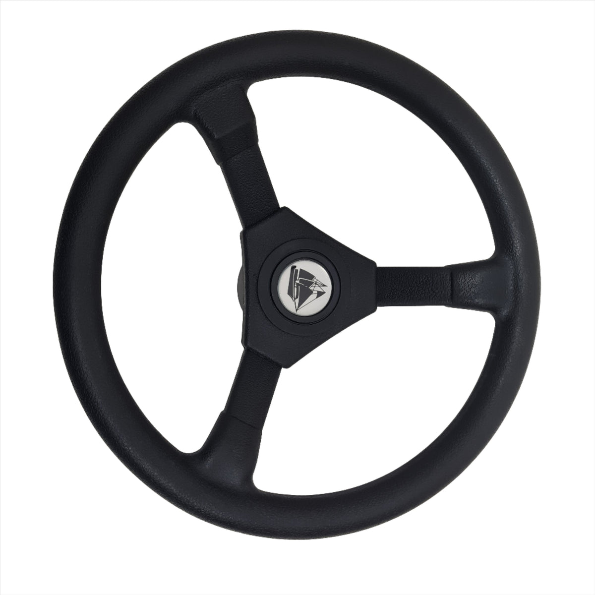 Black Boat Steering Wheel Three Arms, Diam. 310mm – SSI Marine