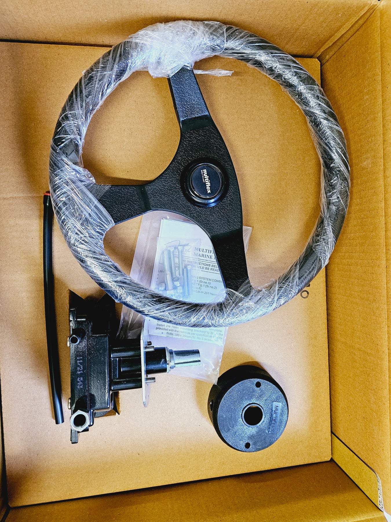 14 FT Boat Steering System Rotary Multiflex Outboard 55hp Max Marine 4 ...