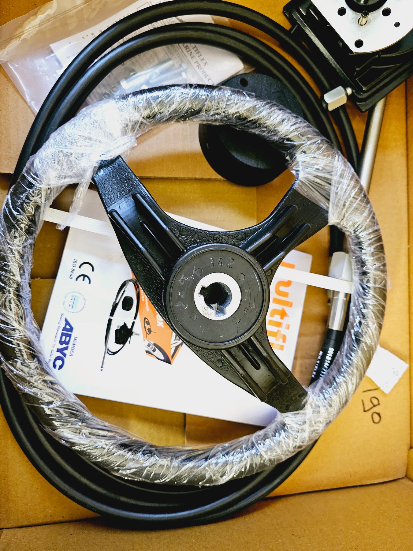 12 FT Boat Steering System Rotary Multiflex Outboard 55hp Max Marine 3 ...