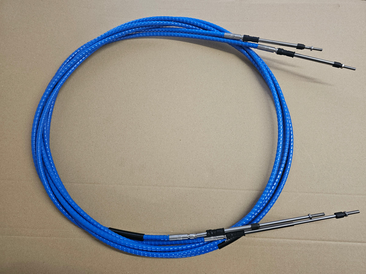 2 @ 8 FT Multiflex Edge 33C Remote Control Cable Yamaha Suzuki Tohatsu ...
