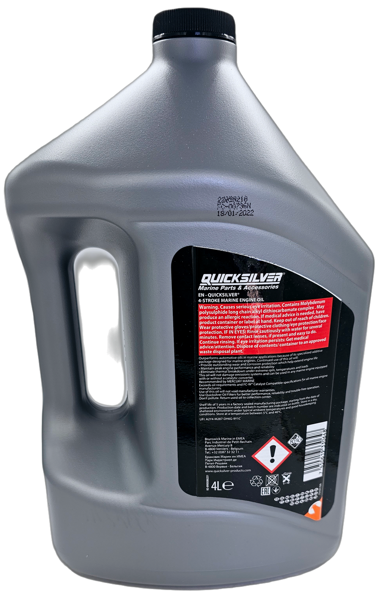 4-Stroke Quicksilver Engine Oil 10W30 Mercury Mariner Outboard 4L – SSI ...