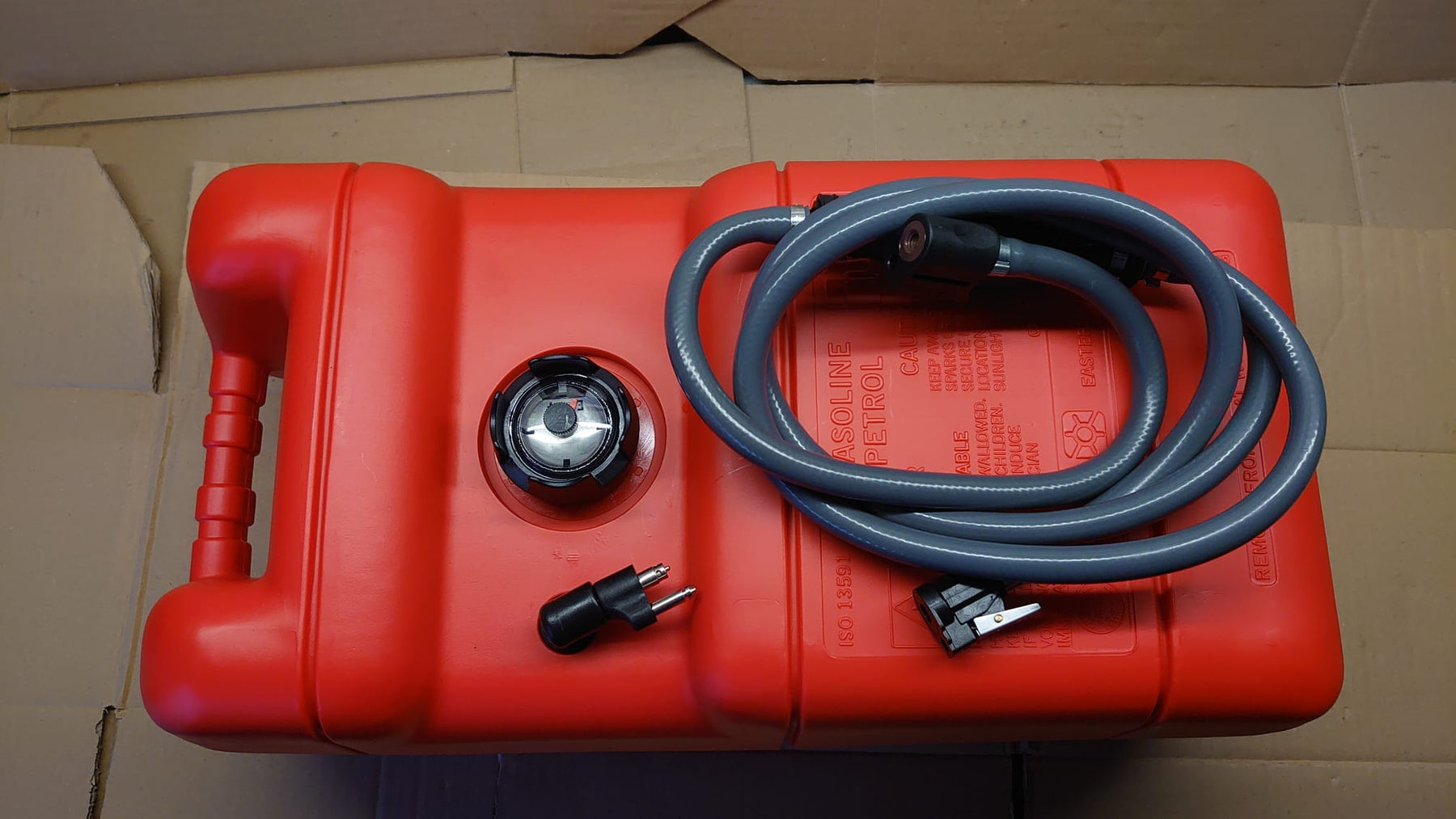 Plastic Fuel Tank for Mercury Outboard with Gauge & Fuel Line 22.7 Ltr ...