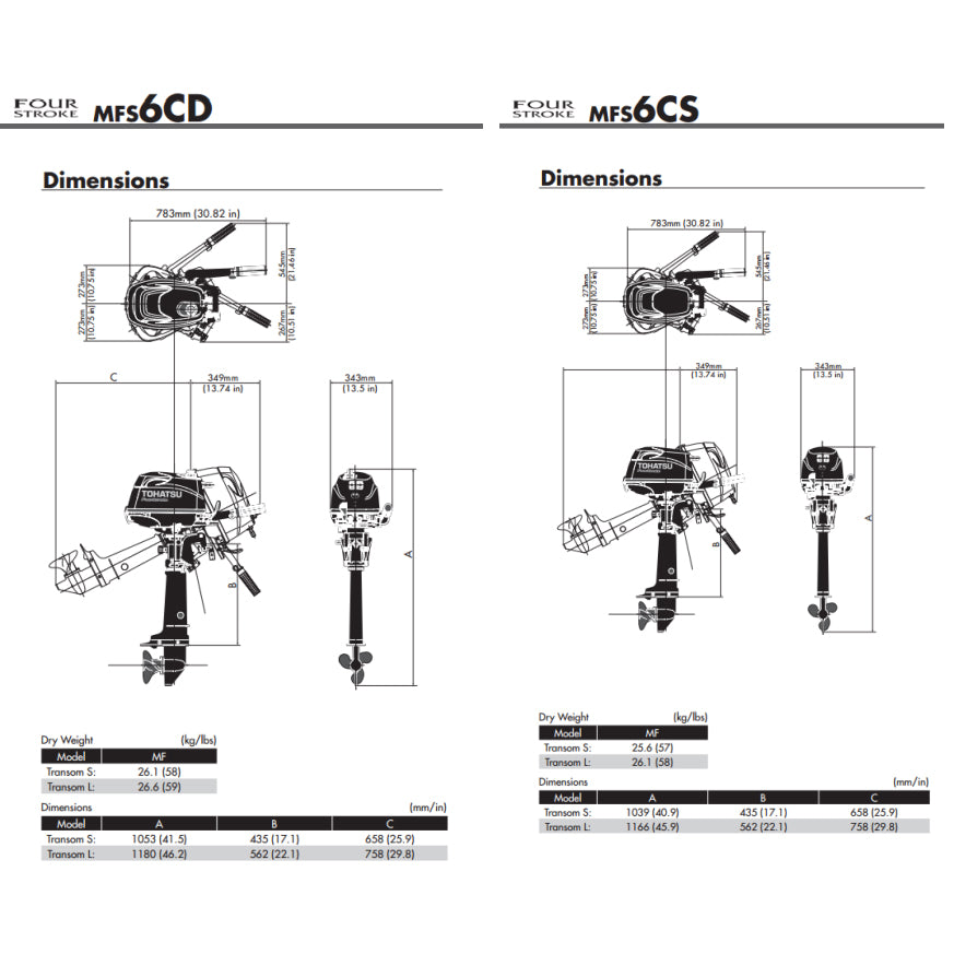 Tohatsu MFS6 6hp 4-stroke outboard – SSI Marine
